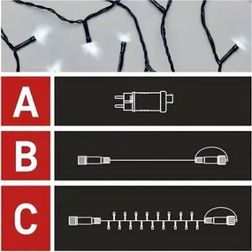 Emos D1AC01 CONNECT / Startovací řetěz s napájením / 100 LED / 10 m /