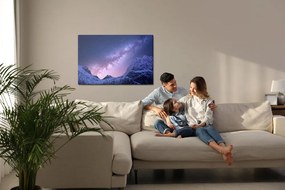 Obraz Mléčná Dráha Přes Zasněžené Hory Nedostatek Nedostatek Plátno Canvas 120x80