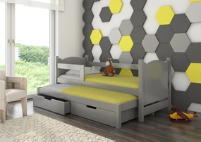 Dětská postel s matracemi CAMPOS Hlavní barva: White, Další barva: Šedá