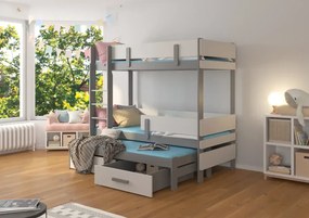 Třípatrová postel pro tři osoby ETAPO 180x80