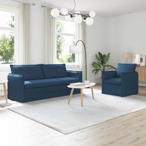 Set pohovek 2 ks Modrá Textil 3407617