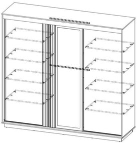 Dolmar Šatní skříň Lamelo LA19