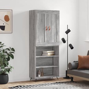 Skříň highboard šedá sonoma 69,5 x 34 x 180 cm kompozitní dřevo,  3200047