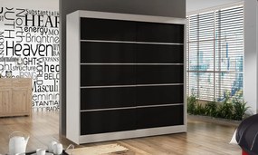 FN Skříň Baja IV 200 cm bílá/černá