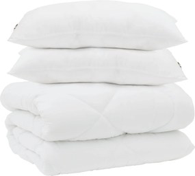 Duvet s polštáři s polštářem 3 ks Bílá Mikrovlákno a peří 3377903