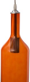 Závěsné svítidlo Mauro Ferretti Bottle 11x43 cm, oranžová/stříbrná