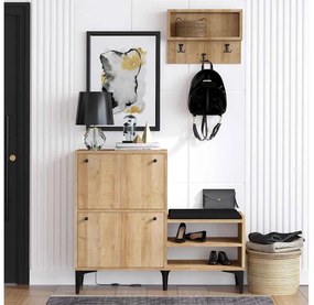 Designová předsíňová sestava Dacey vzor dub