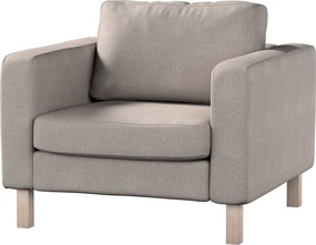 Potah na křeslo IKEA Karlstad, krátký barva béžová látka pletený vzor