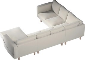 Potah na pohovku IKEA Norsborg rohová, 5-místná se šezlongem barva šedá látka sametová