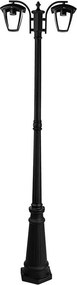 LED Solution Černá zahradní lampa pro žárovku 2x E27 199cm 7062