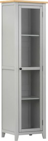 XXXLutz VITRÍNA, dub, borovice, šedá, čiré, přírodní barvy, 56/200/43 cm MID.YOU - Kredence a vitríny - 002510001801