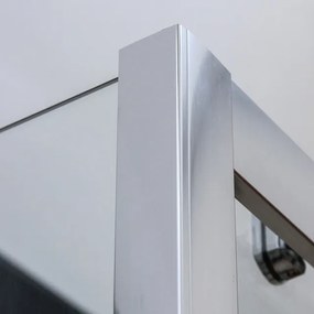 Roltechnik Outlet Posuvné sprchové dveře OBD2 s pevnou stěnou OBB Varianta: šířka dveří: 140 cm, šířka pevné stěny: 80 cm - (OBD2-140_OBB-80), Barva profilů a typ výplně: profily: brillant, výplň: transparent