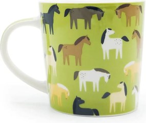 Porcelánový hrnek Koňská parta, 400 ml – dárek pro jezdkyni, čaj i kávu