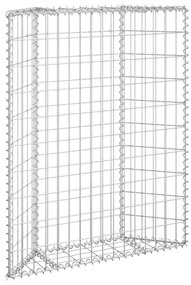 vidaXL Trapézový gabionový vyvýšený záhon pozinkovaná ocel 80x20x100cm