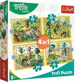 Trefl - Puzzle - Treflíci: Zábava 4v1 / 12|15|20|24 dílků / 28.5 x 20.