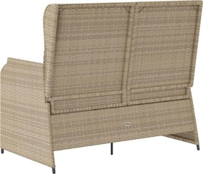 Zahradní lavice Beige a šedá polyratan 3394443