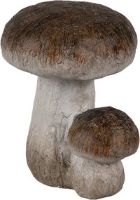 Béžovo-hnědá keramická dekorace houby Mushroom - 6*5*7 cm