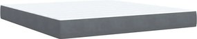 Box spring postel s matrací tmavě šedá 180x200 cm samet 3287807
