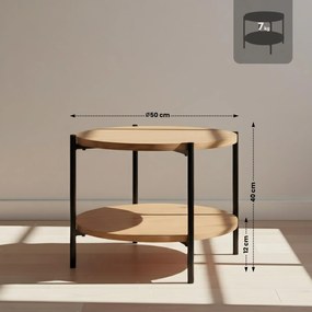 Konferenční stolek Edduma 50 cm - natura