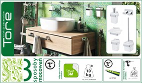 BISK Erga Tore, 2-háčkový věšák na ručníky, chromová, ERG-07823