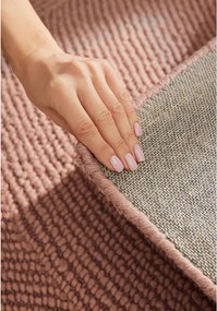Ručně tkaný vlněný koberec v terakotové barvě 80x150 cm Calmio – Hanse Home