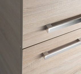 Aqualine, VEGA Skříňka vysoká s košem 40x150x31cm, dub platin, VG960