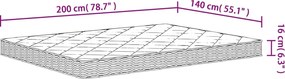 vidaXL Pěnová matrace středně měkká 140 x 200 cm [373036]