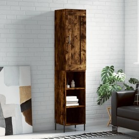 vidaXL Skříň highboard 34,5 x 34 x 180 cm kompozitní dřevo [3200331] Barva: kouřový dub