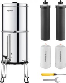 Gravitační vodní filtr z nerezu 8,5 l se 4 filtry