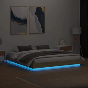 Rám postele s LED osvětlením dub sonoma 180 x 200 cm,  3209774