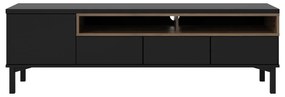 Černý TV stolek 156x48x48 cm Roomers – Tvilum