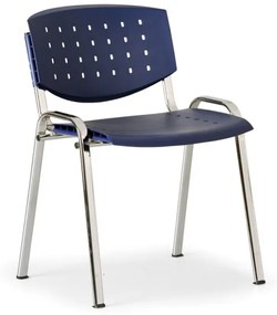 Antares Jednací židle TONY, modrá, konstrukce chromovaná