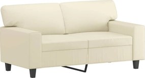 2dílná sedací souprava s polštáři krémová umělá kůže 3201925