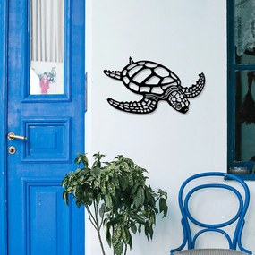 Nástěnná kovová dekorace Caretta černá