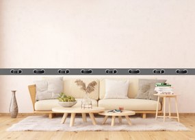 Samolepící bordura na zeď Šedý Pásek | 5 m x 13.8 cm | DWB8247
