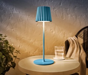 Tchibo - Venkovní dobíjecí stolní lampa LED - barva: modrá