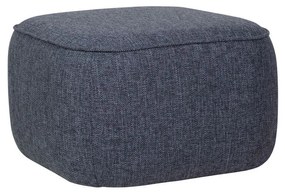 Hübsch Látkový taburet Cube Pouf Grey, šedá barva, textil