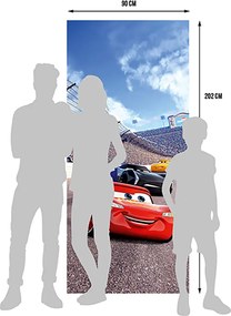 Dětská vliesová fototapeta na zed' Auta Závod, Disney | 90 x 202 cm | DFTDNV 5483