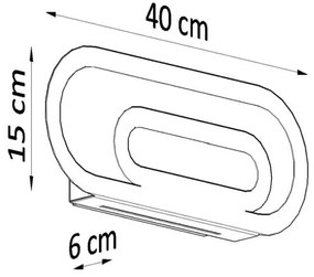 Sollux SL.0931 - Nástěnné svítidlo SACCON 2xG9/40W/230V