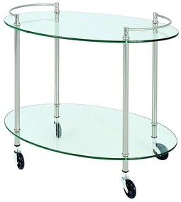 Mørtens furniture Servírovací vozík Jitte, 68 cm, stříbrná