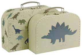 a Little Lovely Company Sada kufříků do dětského pokoje dinosaurus 2ks