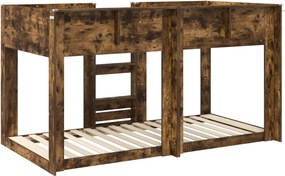 Patrová postel pro děti Kouřový dub 90 x 190 cm 3410399