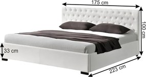 Postel s úložným prostorem, bílá, 160x200, DORLEN 2 NEW Kondela 0000242652