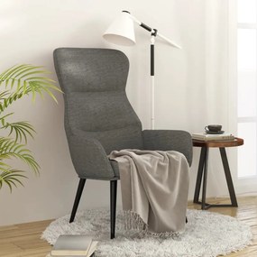Relaxační křeslo světle šedé textil 341071