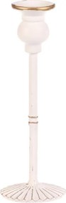 Kovový svícen 24 cm bílý FUP542