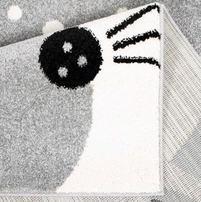 C.city Dětský kusový koberec pastel králíček Ouško bílý v šedé Rozměr: 160x225cm