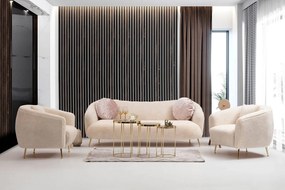 Designová 3-místná sedačka Adalia 215 cm béžová