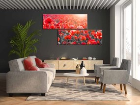 Dvoudílný obraz vlčí mák Velikost (šířka x výška): 160x80 cm