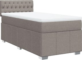Box spring postel s matrací taupe 100 x 200 cm textil 3289290