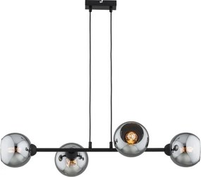 Brilagi - Lustr na lanku DIOR 4xE27/60W/230V černá/kouřová šedá